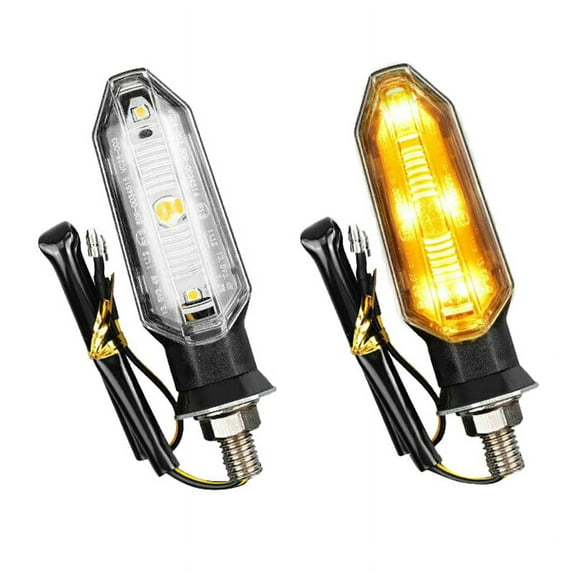 2PCS Universal LED Motorcycle Turn Signal Light Rear Lights Lamp 12V ...