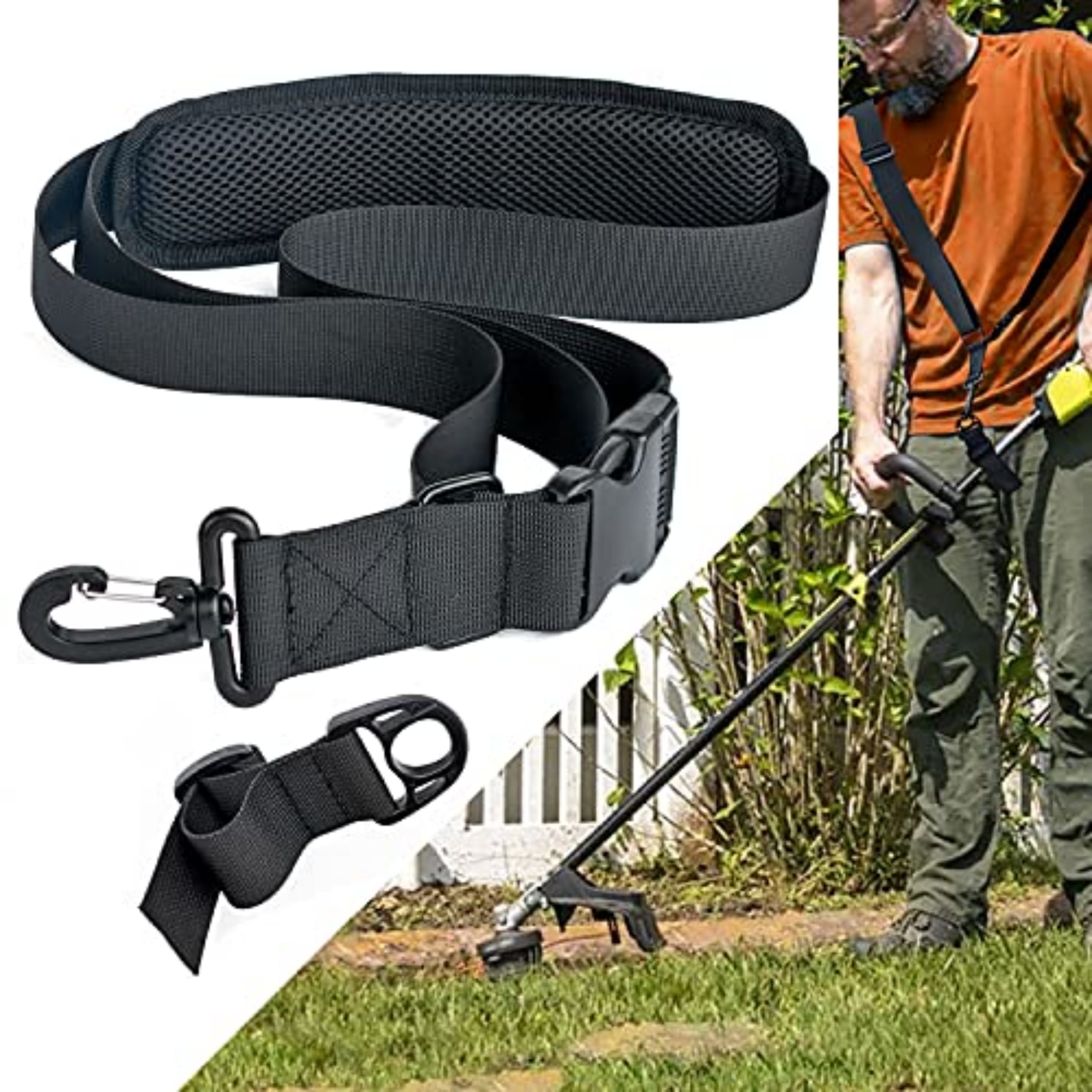 2PCS Universal Trimmer Shoulder Strap Adjustable Easy Release for Weed ...