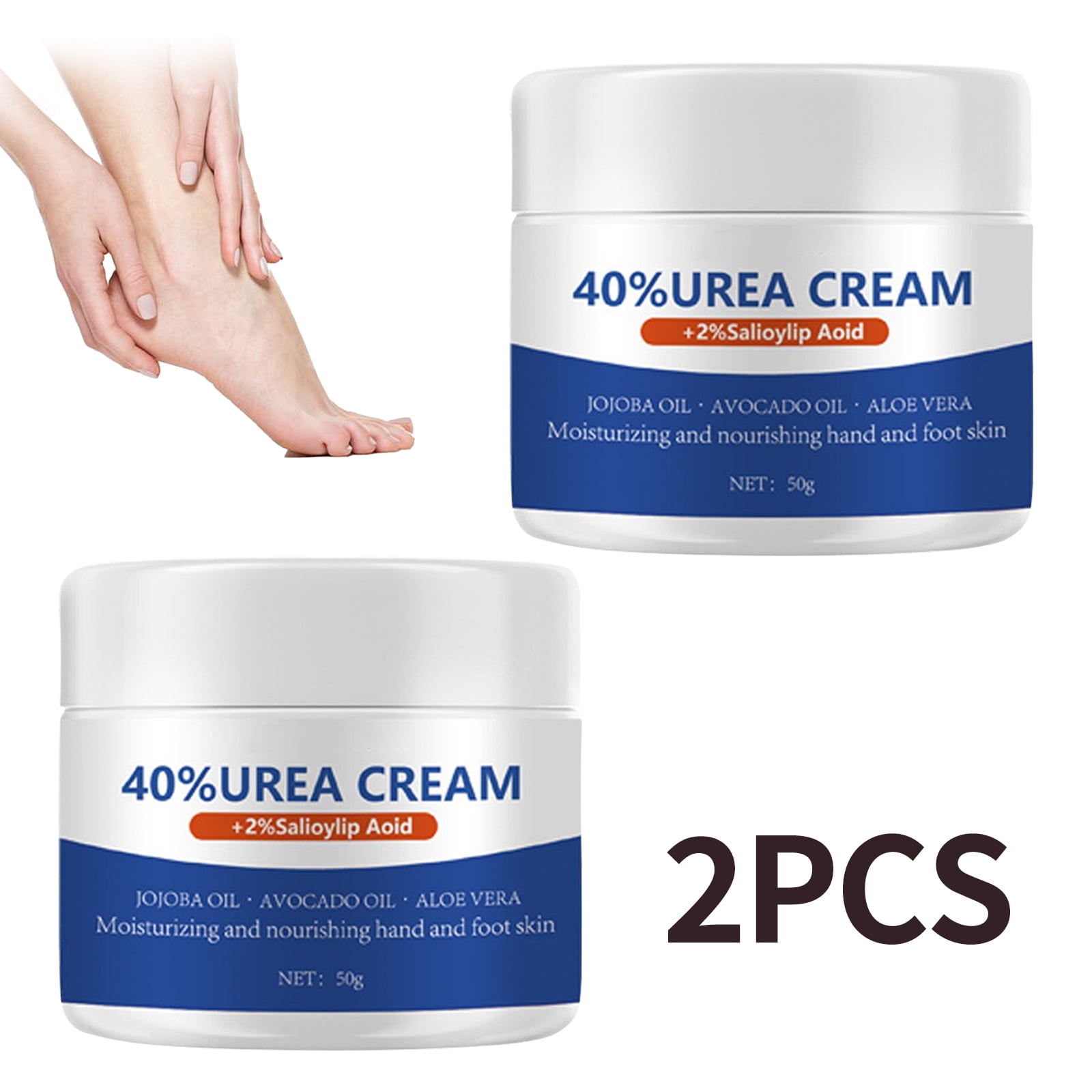 2PCS Urea Cream 40% Foot Moisturizer Callus & Dead Skin Remover ...