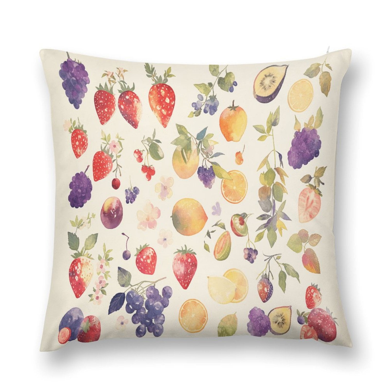 2PCS Various Fruits Throw Pillow Covers 18x18 Decorative Pillows Case ...