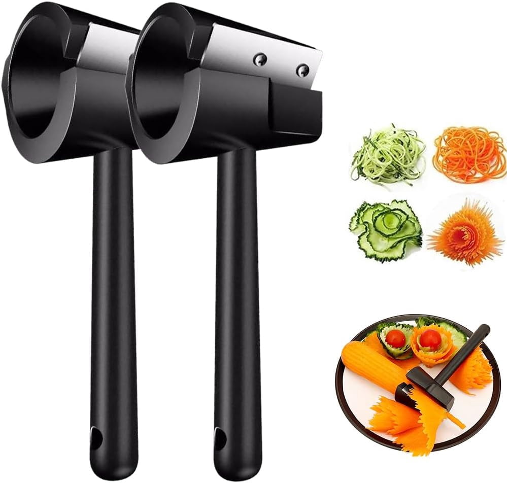 2PCS Vegetable Spiral Slicer and Peeler Set, Carrot Curler and Fruit ...