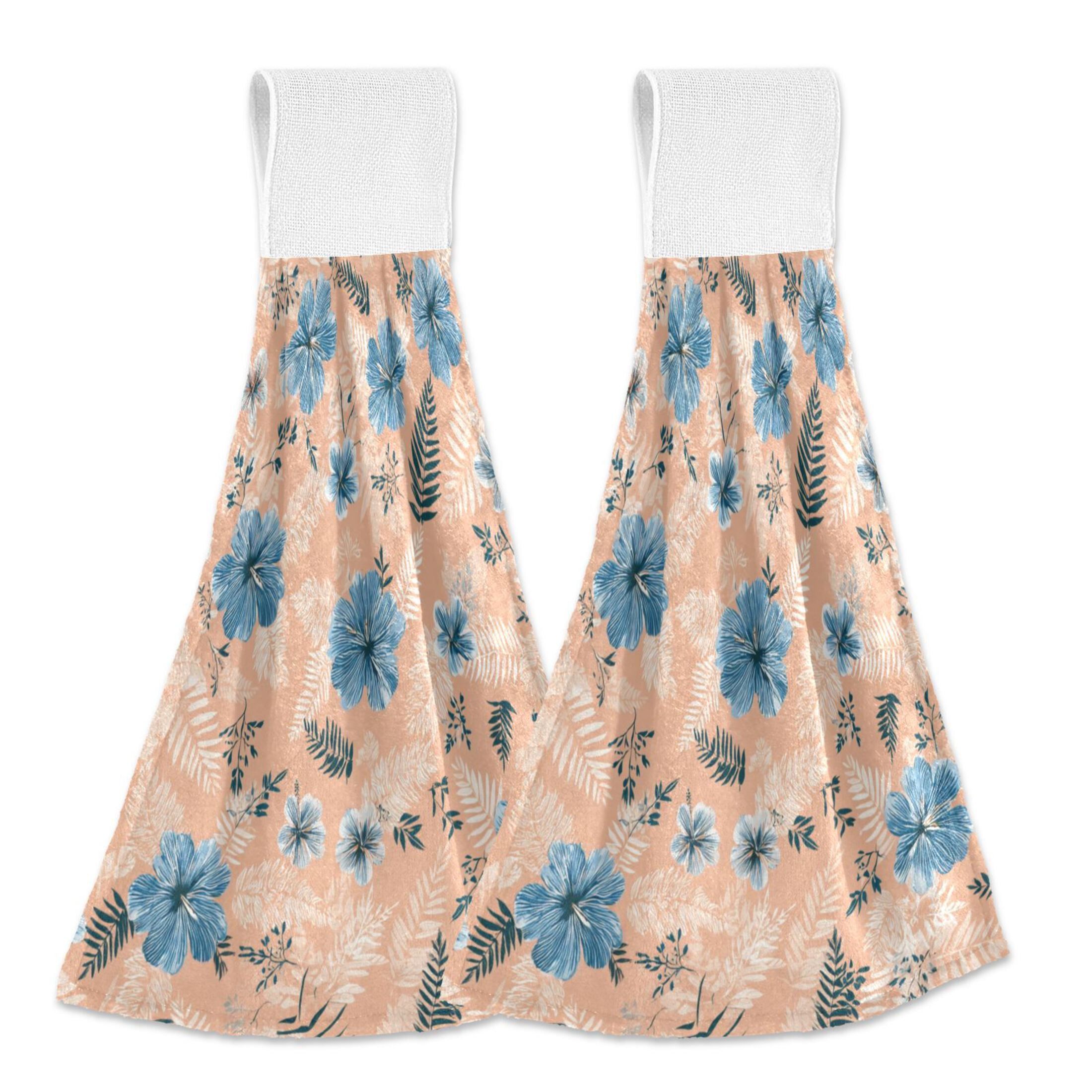 2PCS Velcro Hangable Hand Towels Quick-Drying Hanging Kitchen Towels ...