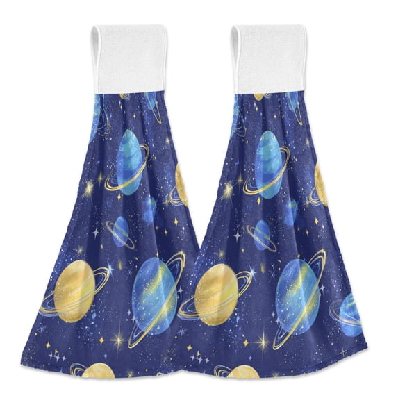 2PCS Velcro Hangable Hand Towels Quick-Drying Hanging Kitchen Towels ...