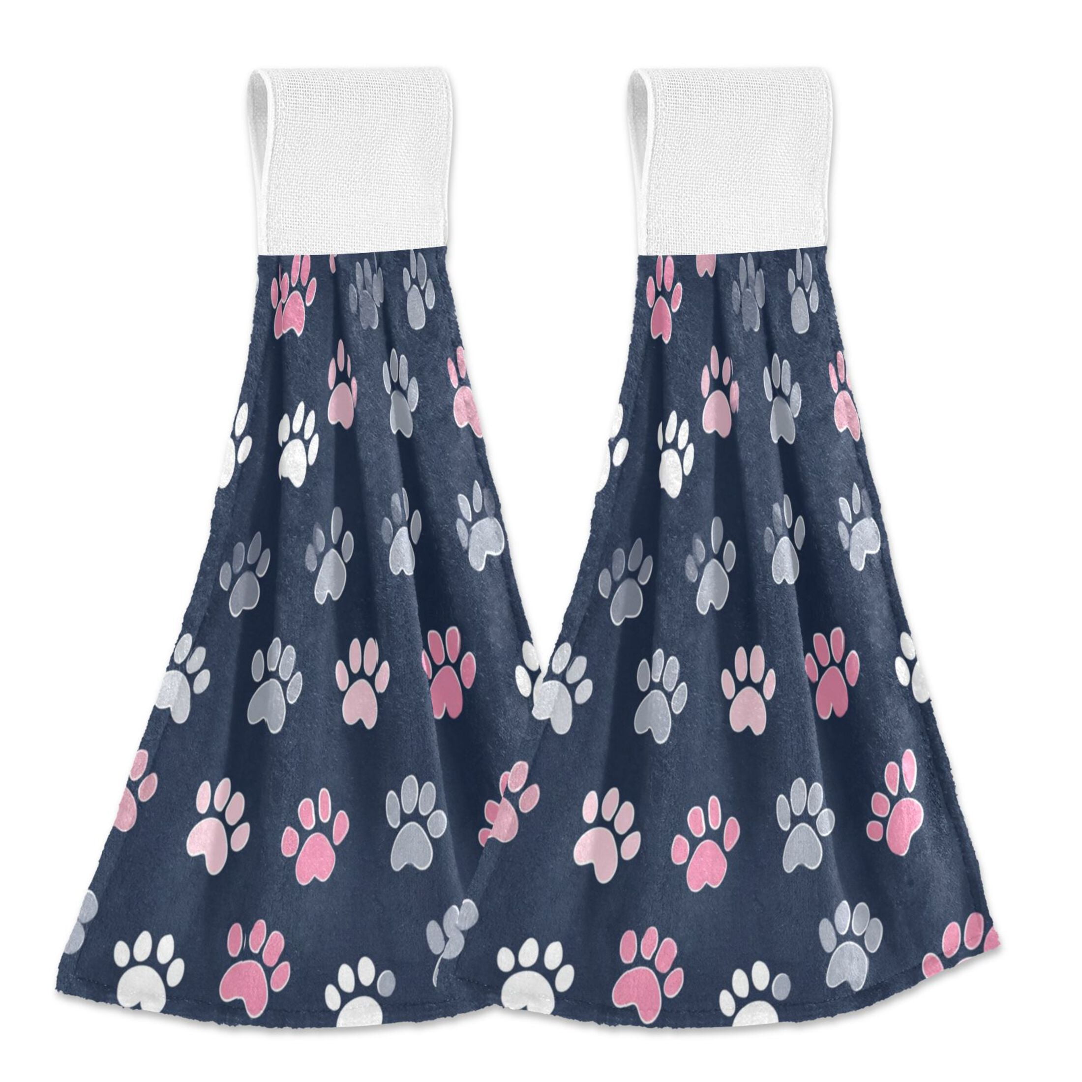 2PCS Velcro Hangable Hand Towels Quick-Drying Hanging Kitchen Towels ...