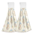 2PCS Velcro Hangable Hand Towels Quick-Drying Hanging Kitchen Towels ...