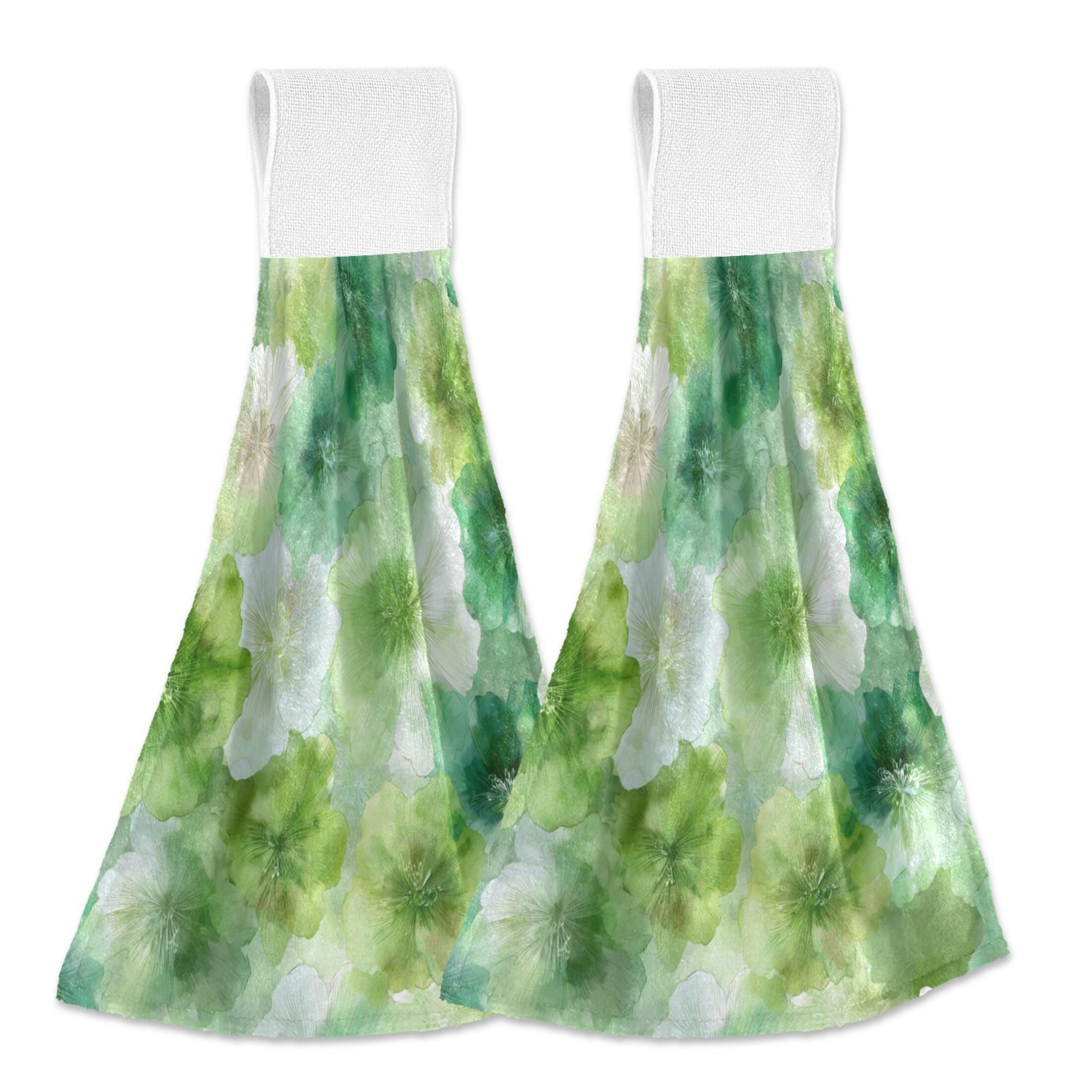 2PCS Velcro Hangable Hand Towels Quick-Drying Hanging Kitchen Towels ...