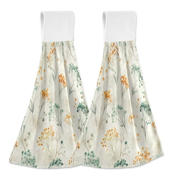 2PCS Velcro Hangable Hand Towels Quick-Drying Hanging Kitchen Towels ...