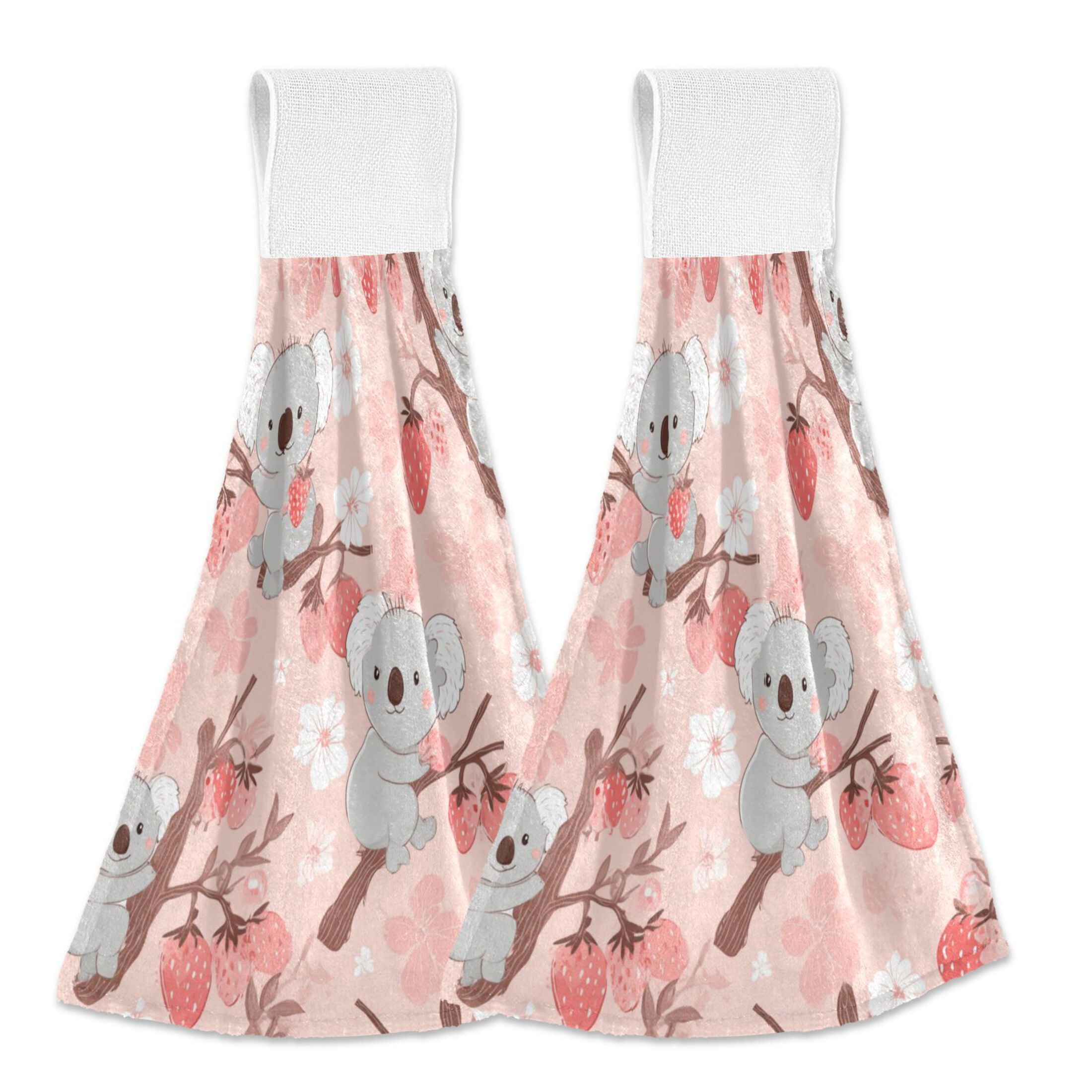 2PCS Velcro Hangable Hand Towels Quick-Drying Hanging Kitchen Towels ...