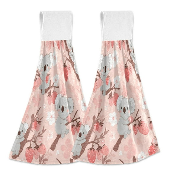 2PCS Velcro Hangable Hand Towels Quick-Drying Hanging Kitchen Towels ...