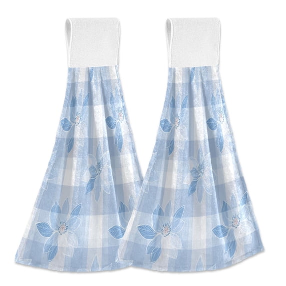 2PCS Velcro Hangable Hand Towels Quick-Drying Hanging Kitchen Towels ...