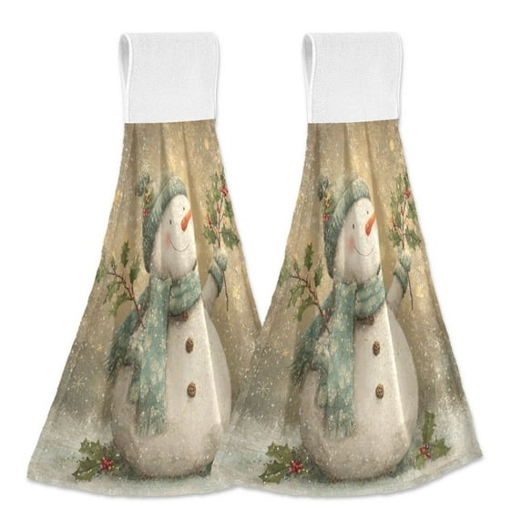 2PCS Velcro Hangable Hand Towels Quick-Drying Hanging Kitchen Towels ...