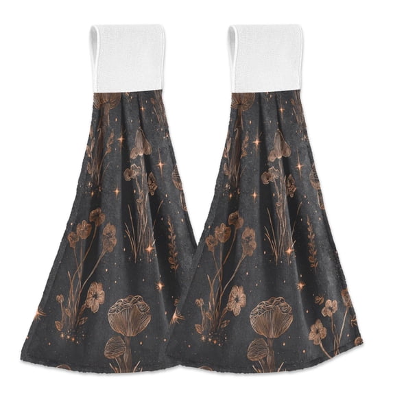 2PCS Velcro Hangable Hand Towels Quick-Drying Hanging Kitchen Towels ...