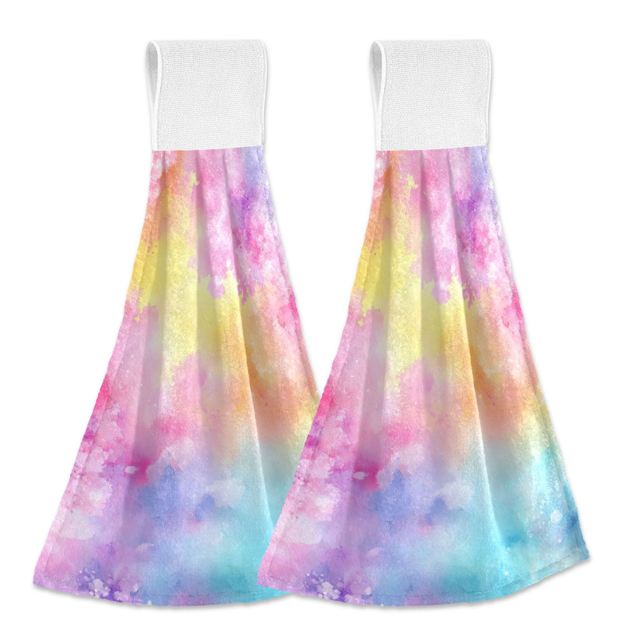2PCS Velcro Hangable Hand Towels Quick-Drying Hanging Kitchen Towels ...