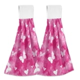 2PCS Velcro Hangable Hand Towels Quick-Drying Hanging Kitchen Towels ...