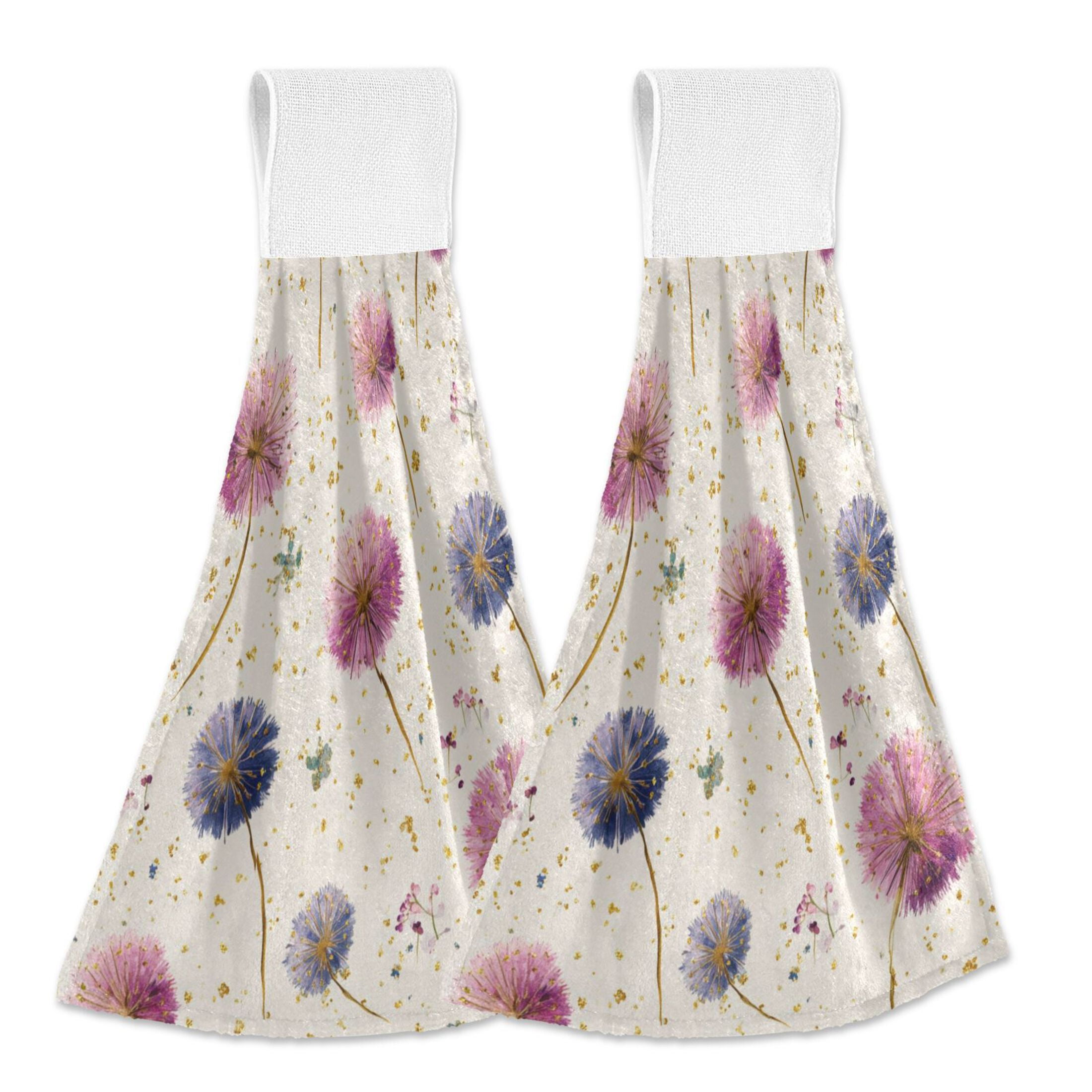 2PCS Velcro Hangable Hand Towels Quick-Drying Hanging Kitchen Towels ...