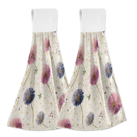 2PCS Velcro Hangable Hand Towels Quick-Drying Hanging Kitchen Towels ...