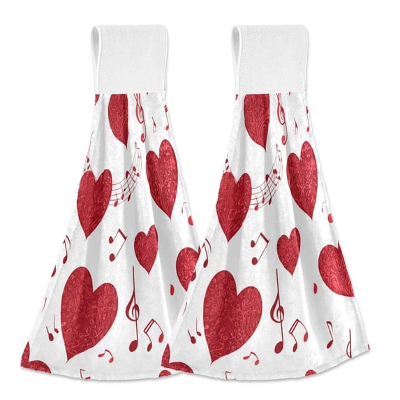 2PCS Velcro Hangable Hand Towels Quick-Drying Hanging Kitchen Towels ...