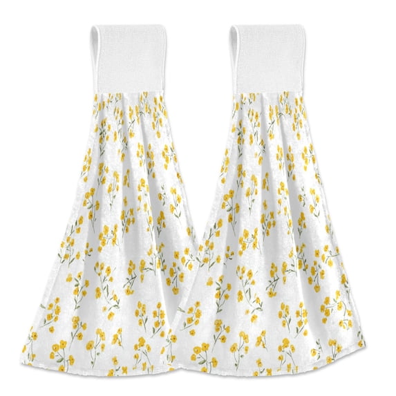 2PCS Velcro Hangable Hand Towels Quick-Drying Hanging Kitchen Towels ...
