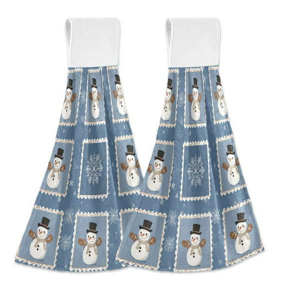 2PCS Velcro Hangable Hand Towels Quick-Drying Hanging Kitchen Towels ...