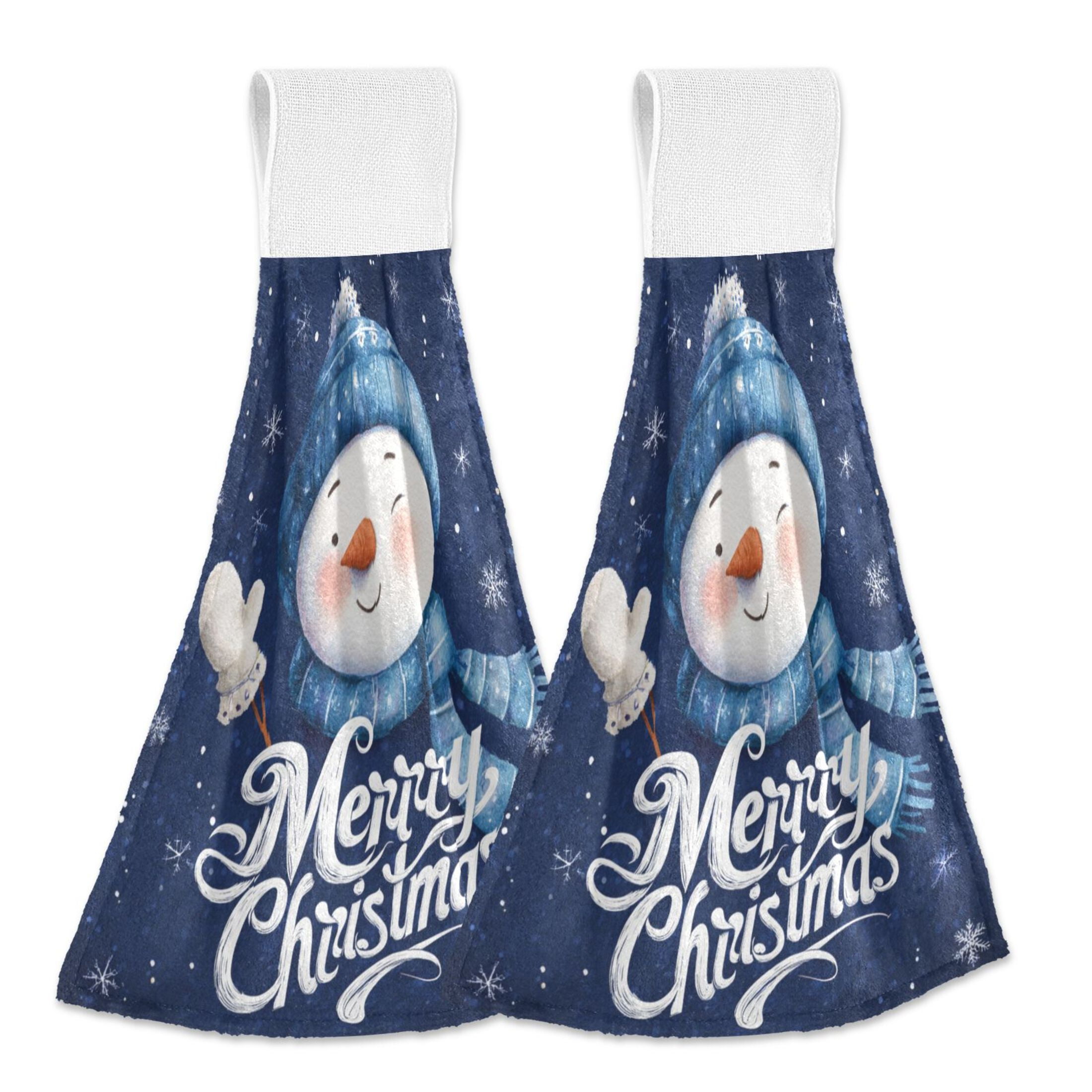 2PCS Velcro Hangable Hand Towels Quick-Drying Hanging Kitchen Towels ...