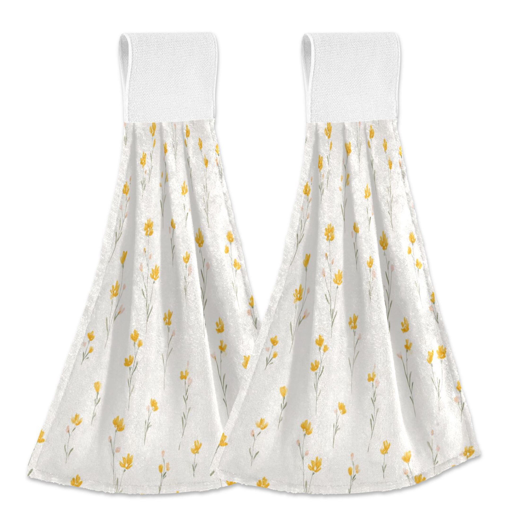 2PCS Velcro Hangable Hand Towels Quick-Drying Hanging Kitchen Towels ...