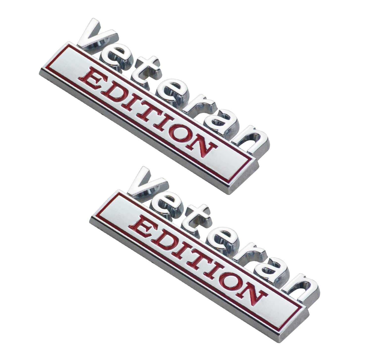 2PCS Veteran Edition Car Decal Emblem 3D Letters Badge Truck Adhesive ...