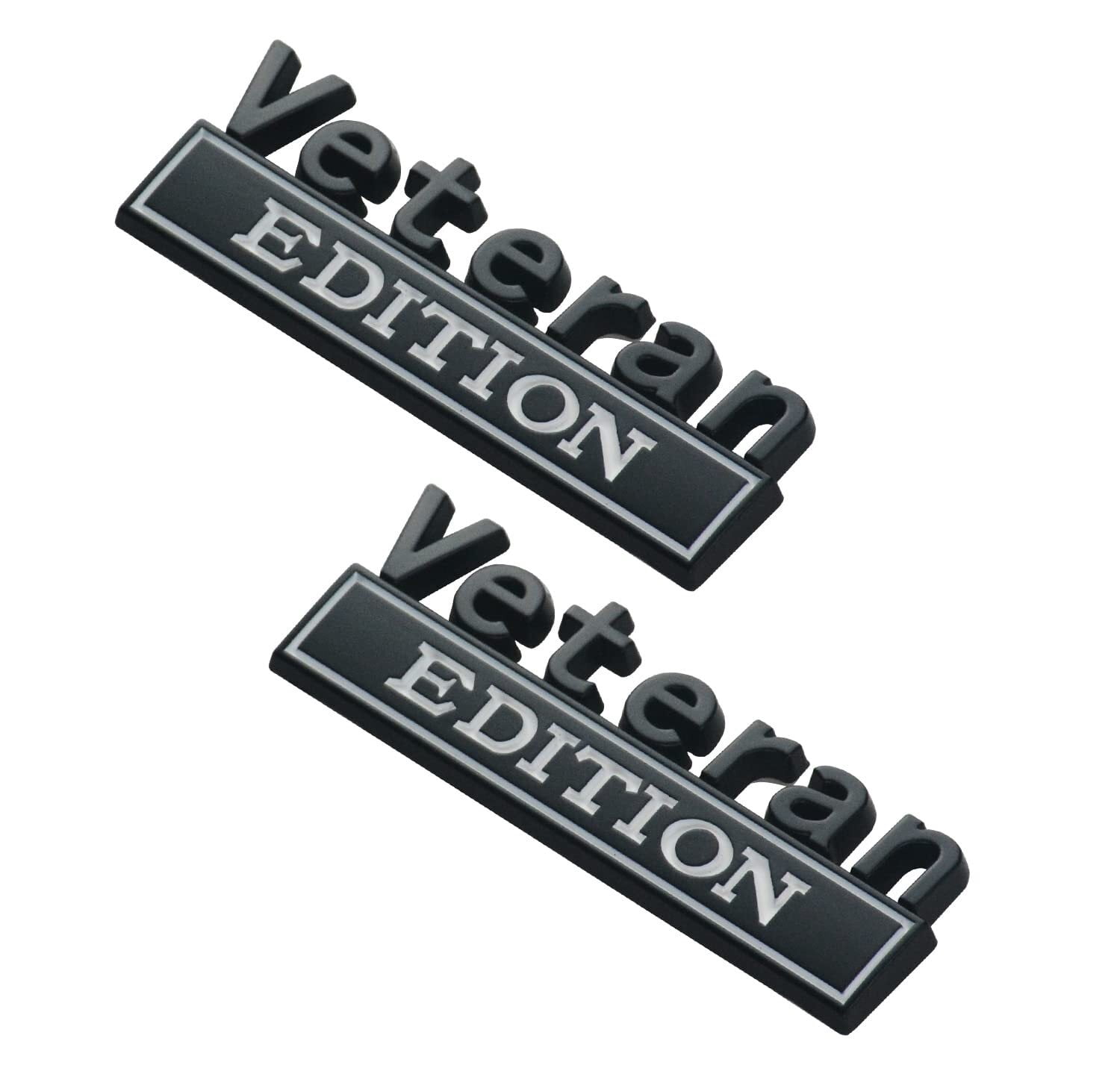 2PCS Veteran Edition Car Decal Emblem 3D Letters Badge Truck Adhesive ...