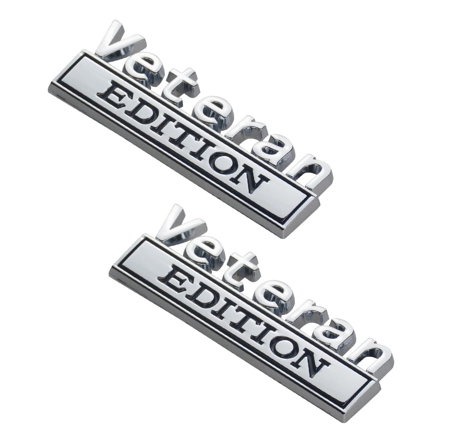 2PCS Veteran Edition Car Decal Emblem 3D Letters Badge Truck Adhesive ...