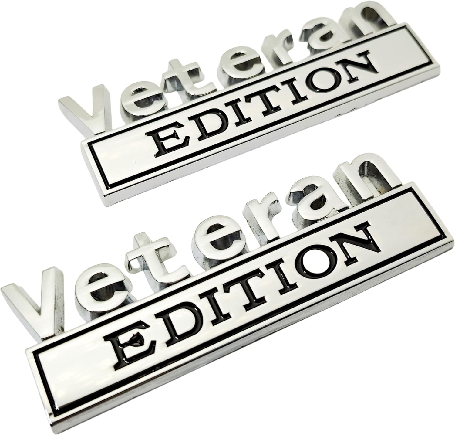 2PCS Veteran Edition Car Metal Emblem Special Decal 3D Letters Bumper ...
