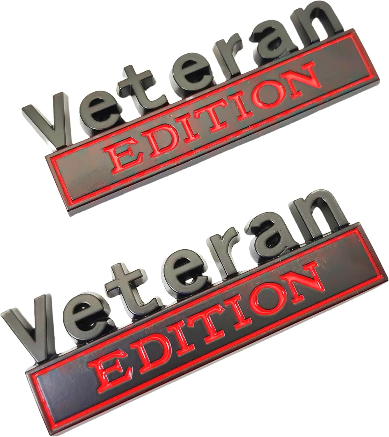 2PCS Veteran Edition Car Metal Emblem Special Decal 3D Letters Bumper ...