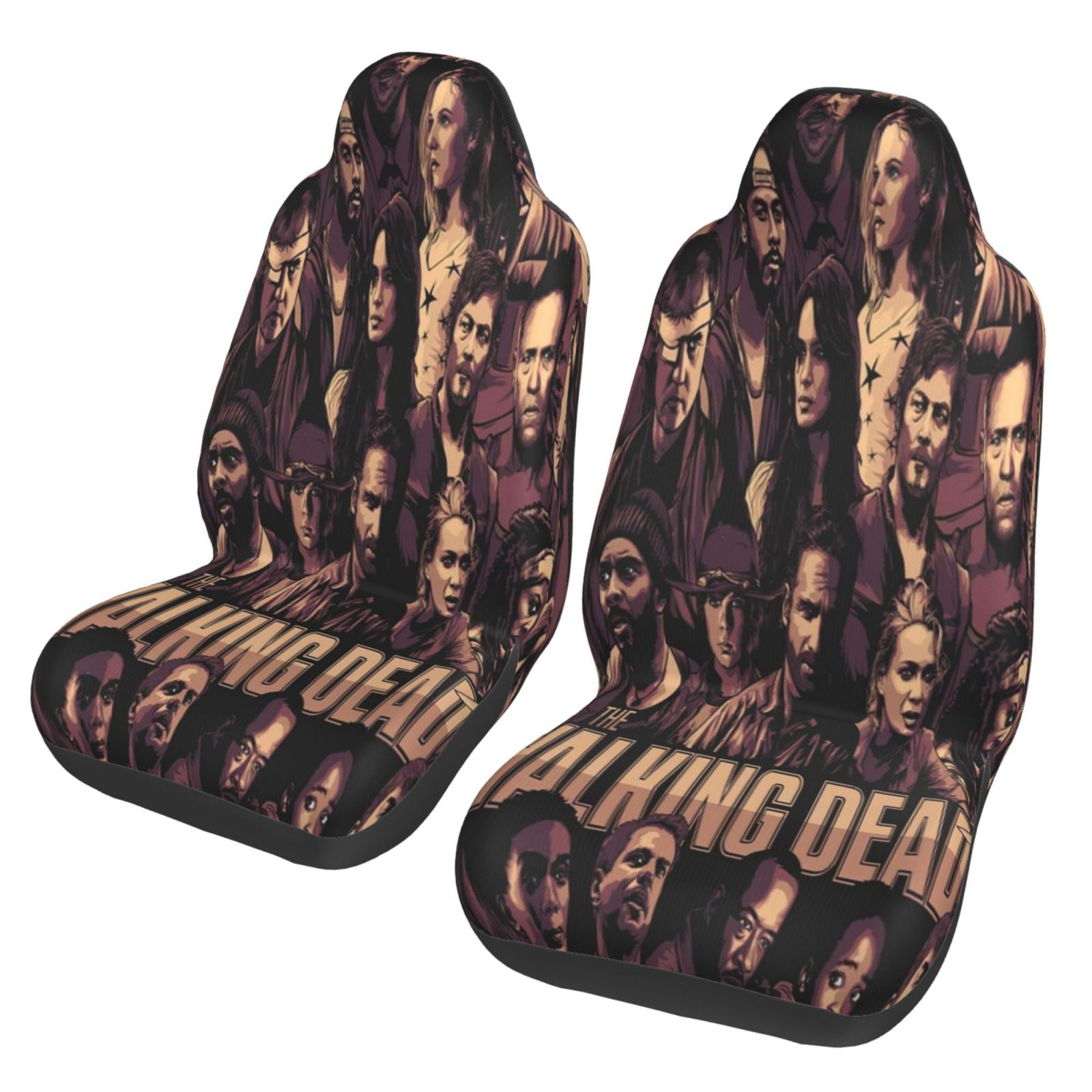 2PCS Walking Dead Seat Cover for Women Men Washable Soft Thin Driver ...