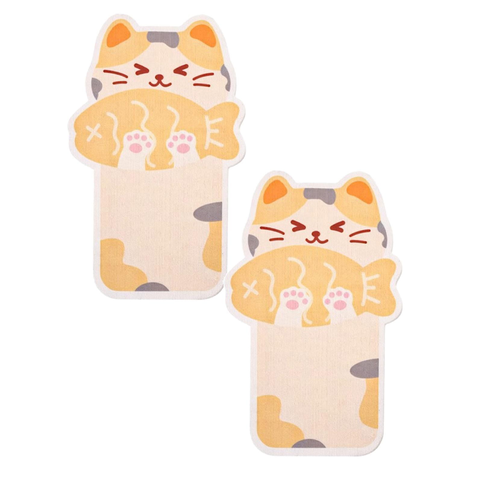2PCS Wall Mounted Cat Scratcher, Cute Self-Adhesive Cat Scratching ...
