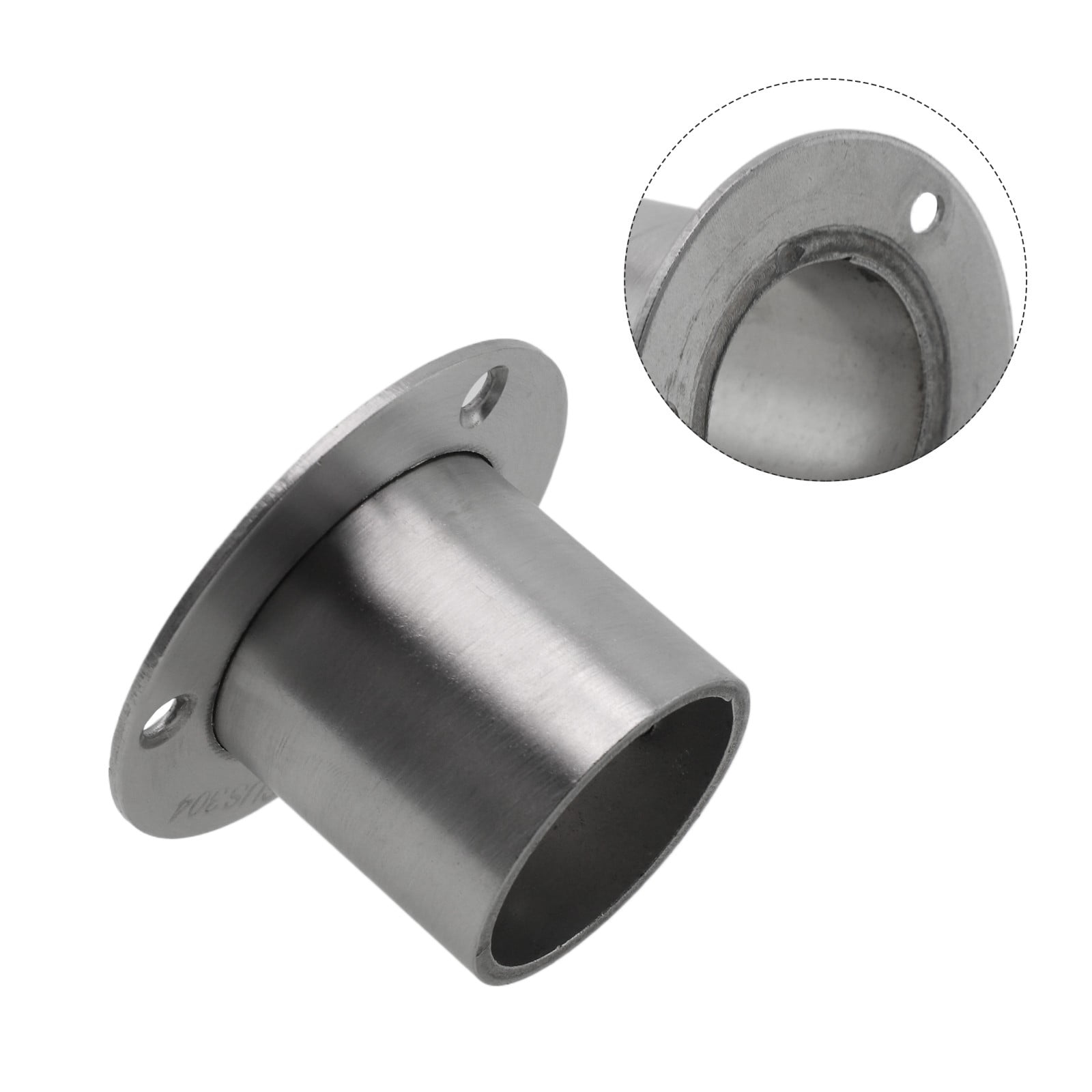 2PCS Wardrobe Bracket Stainless Steel Rod Socket Flange Rod Holder ...