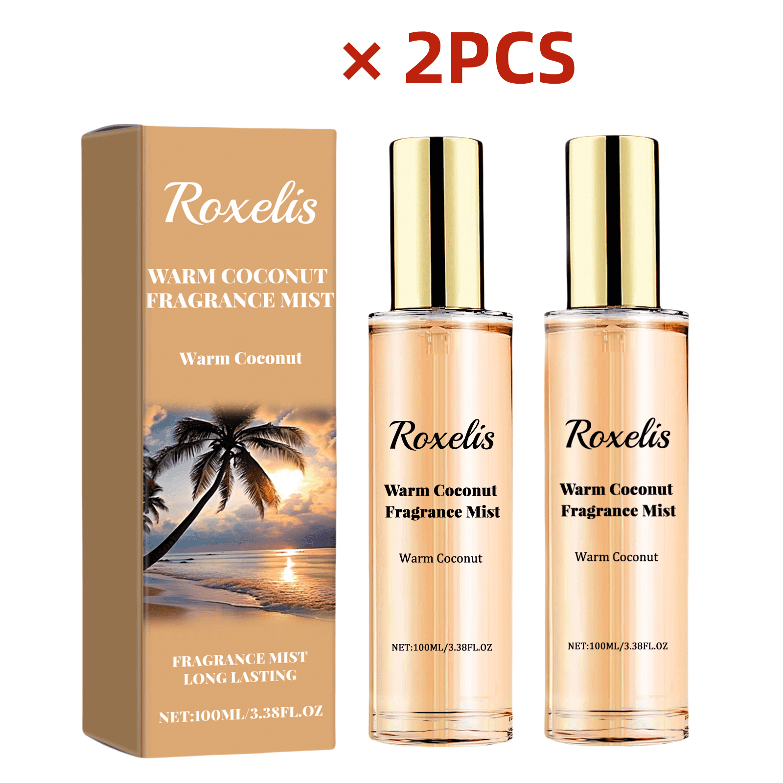 2PCS Warm Coconut Fragrance Mist, Lasting Fragrance Fresh and Natural ...