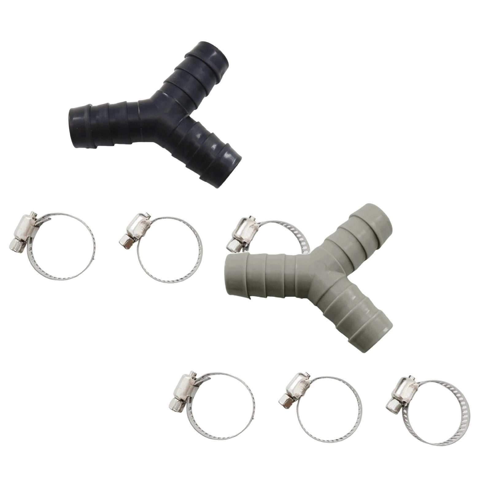 2PCS Washing Machine Drain Hose Y-Type Reducer Plastic Connector for ...