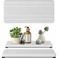 2PCS Water Absorbing Stone Tray,Quick Drying Stone Sink Tray,Water ...