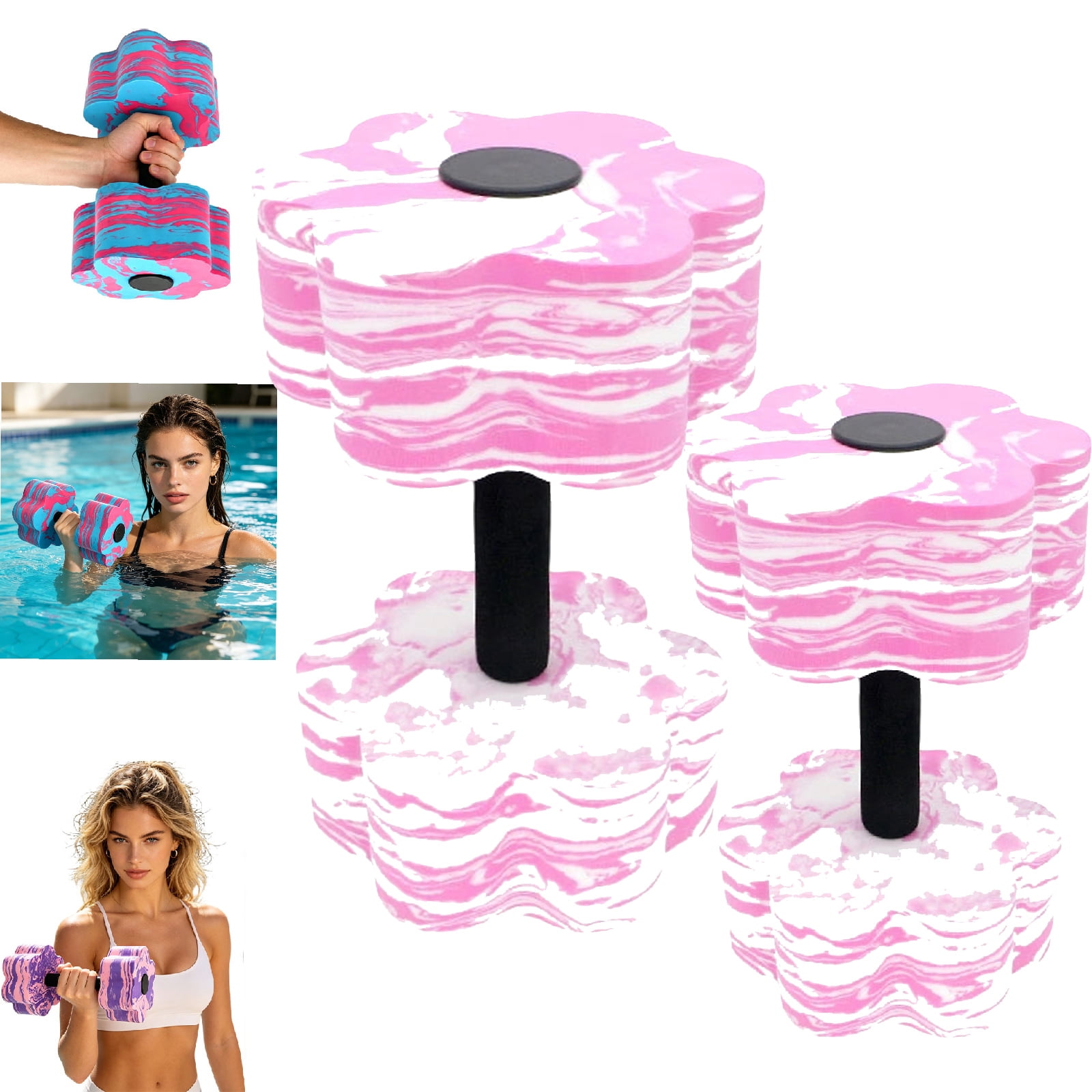 2PCS Water Exercise Discs Water Weights for Pool Exercise Set EVA Foam ...