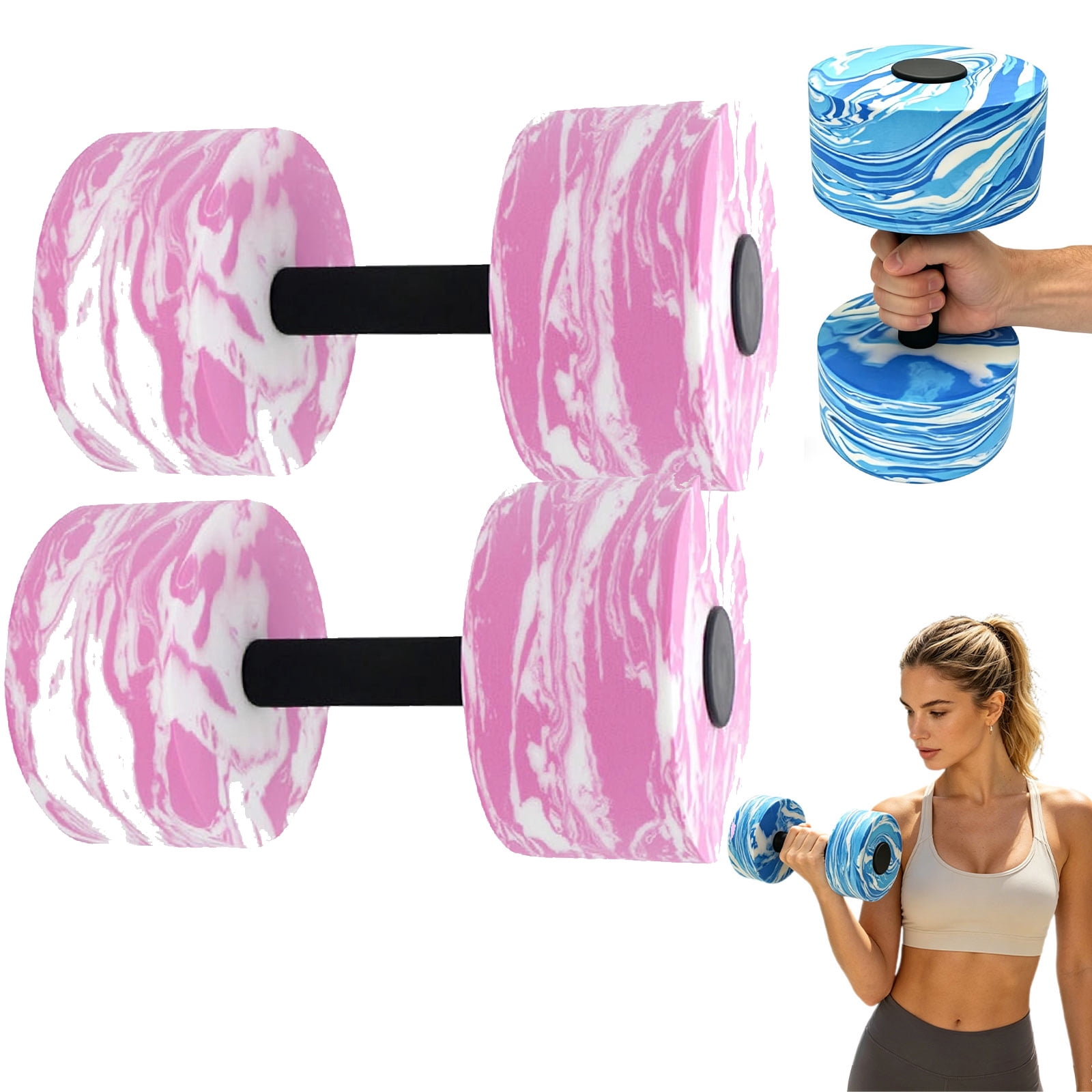 2PCS Water Exercise Discs Weights for Pool Exercise Set EVA Foam Water ...
