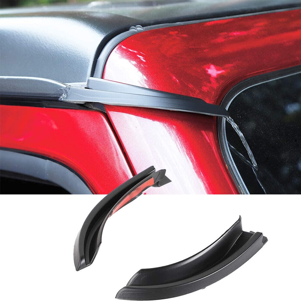 2PCS Water Rain Gutter Extension Car Fit For Jeep Wrangler JL 18-20 ...