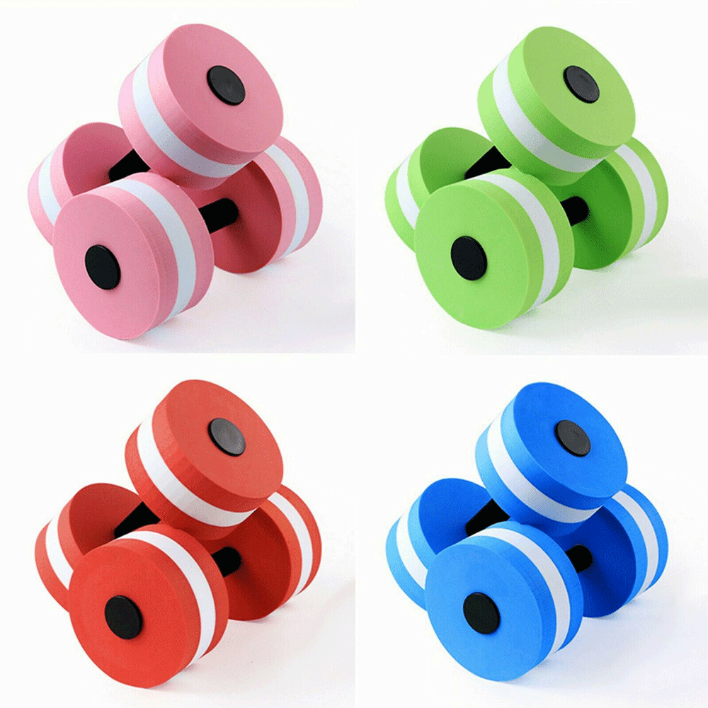 2PCS Water Weight Workout Aquatic Exercise Dumbells EVA Water Barbells ...