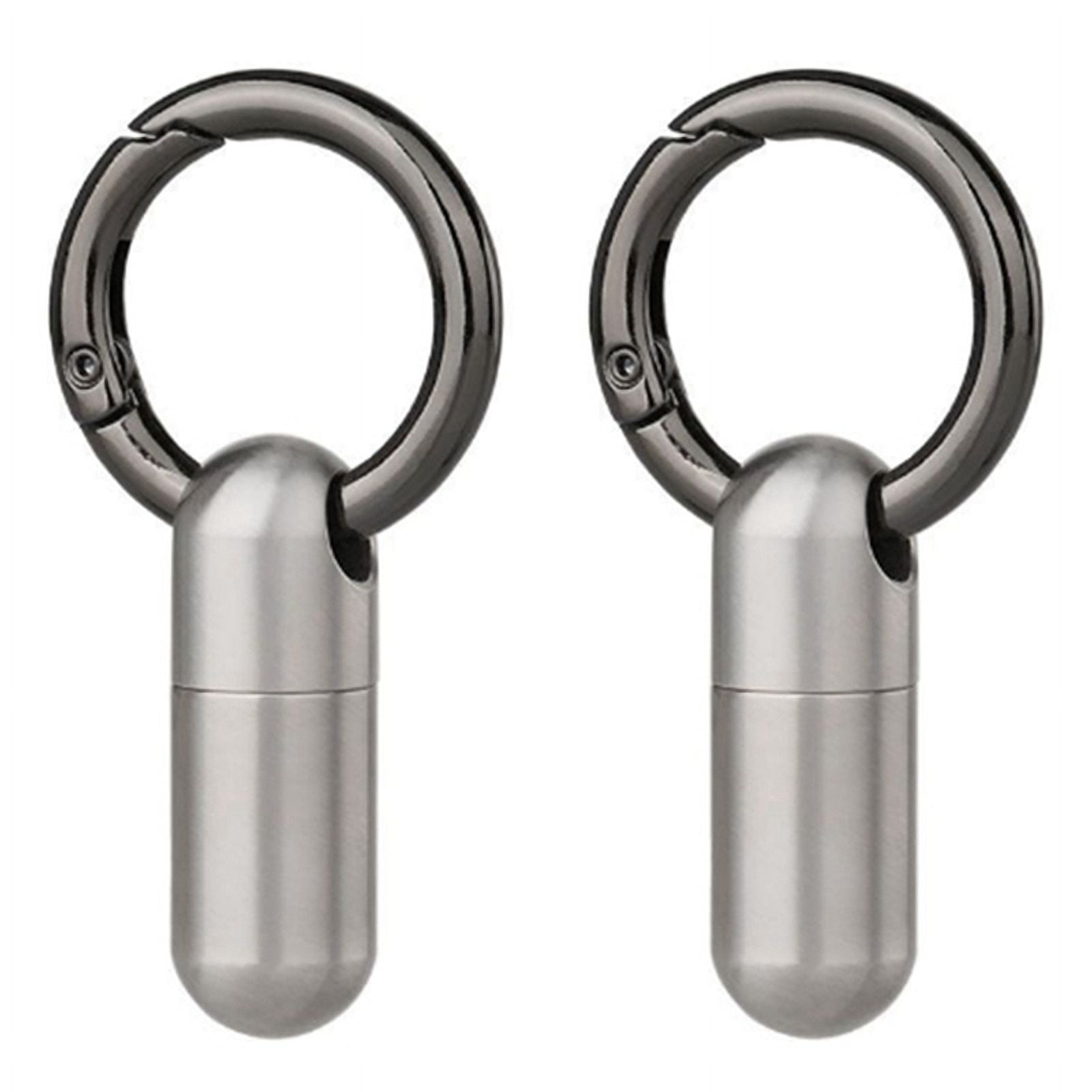 2PCS Waterproof Stainless Steel Pill Box Pill Bottle Cache Pill Box ...