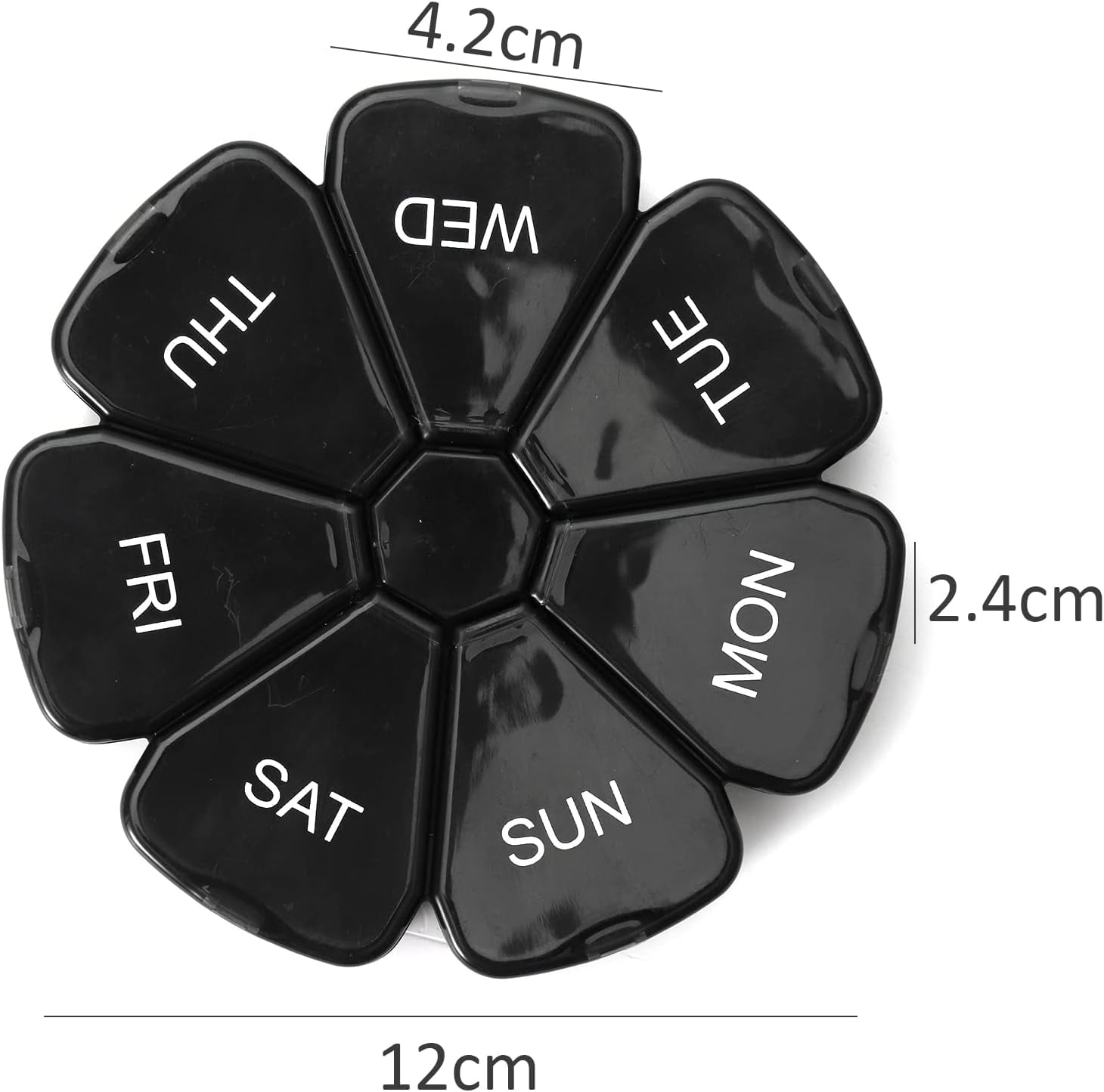 2PCS Weekly Pill Box Organiser, 7 Day One Time a Day Portable Medicine ...