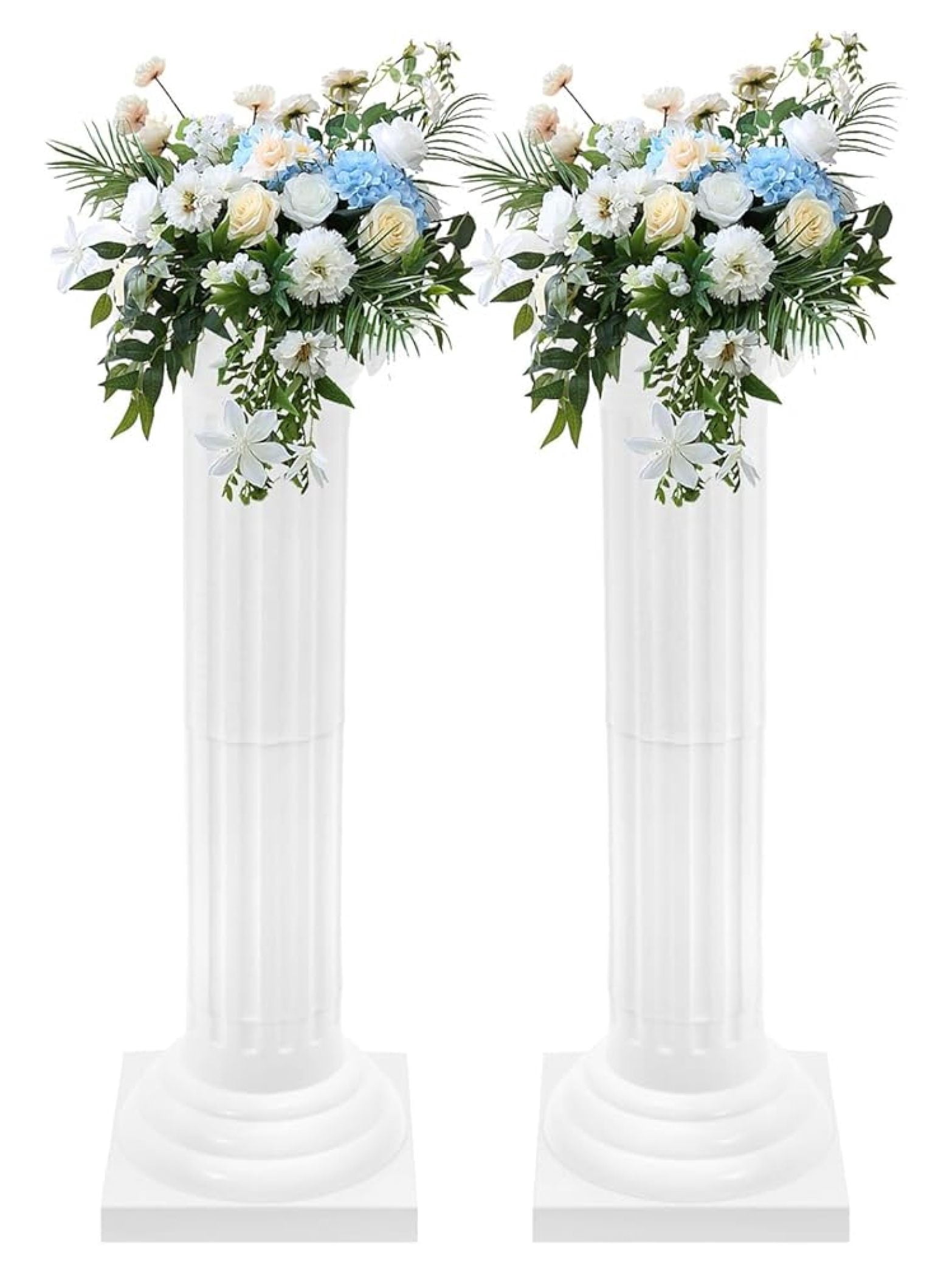 2PCS White Columns Set, Columns and Pillars Wedding Hollow Pillars ...