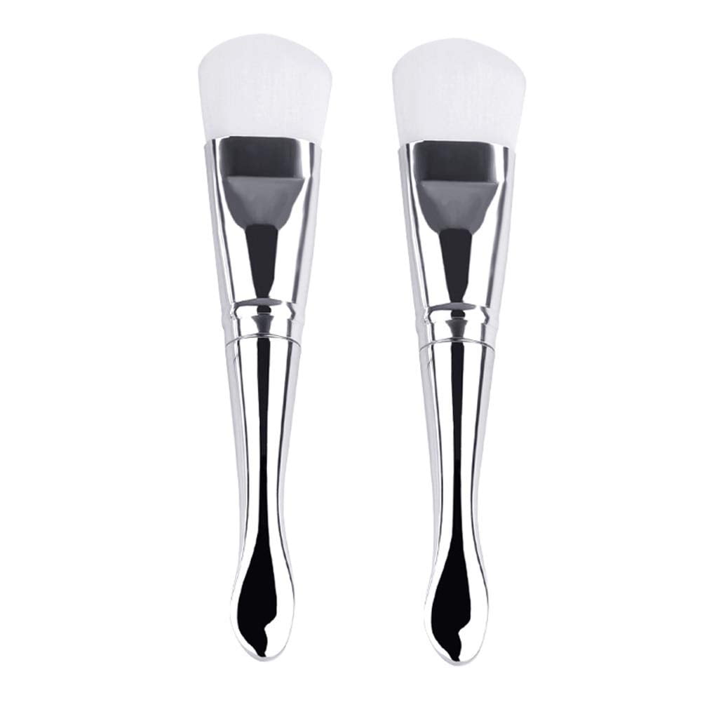 2PCS White Face Mask Brush Applicator Soft Fiber Facial Mud Mask ...