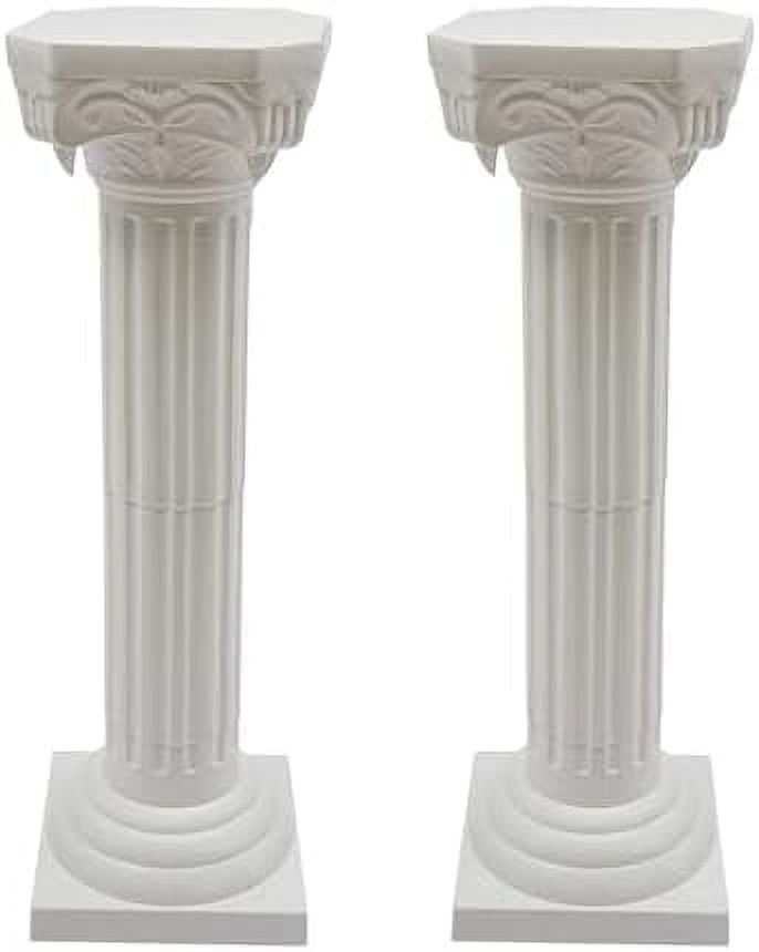 2PCS White Roman Pillar,Elegant Wedding Roman Column Set,Plastic ...