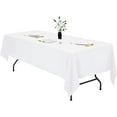 2PCS White Table Cloth for Rectangle Table - 60 x 84 Inch Tablecloths ...