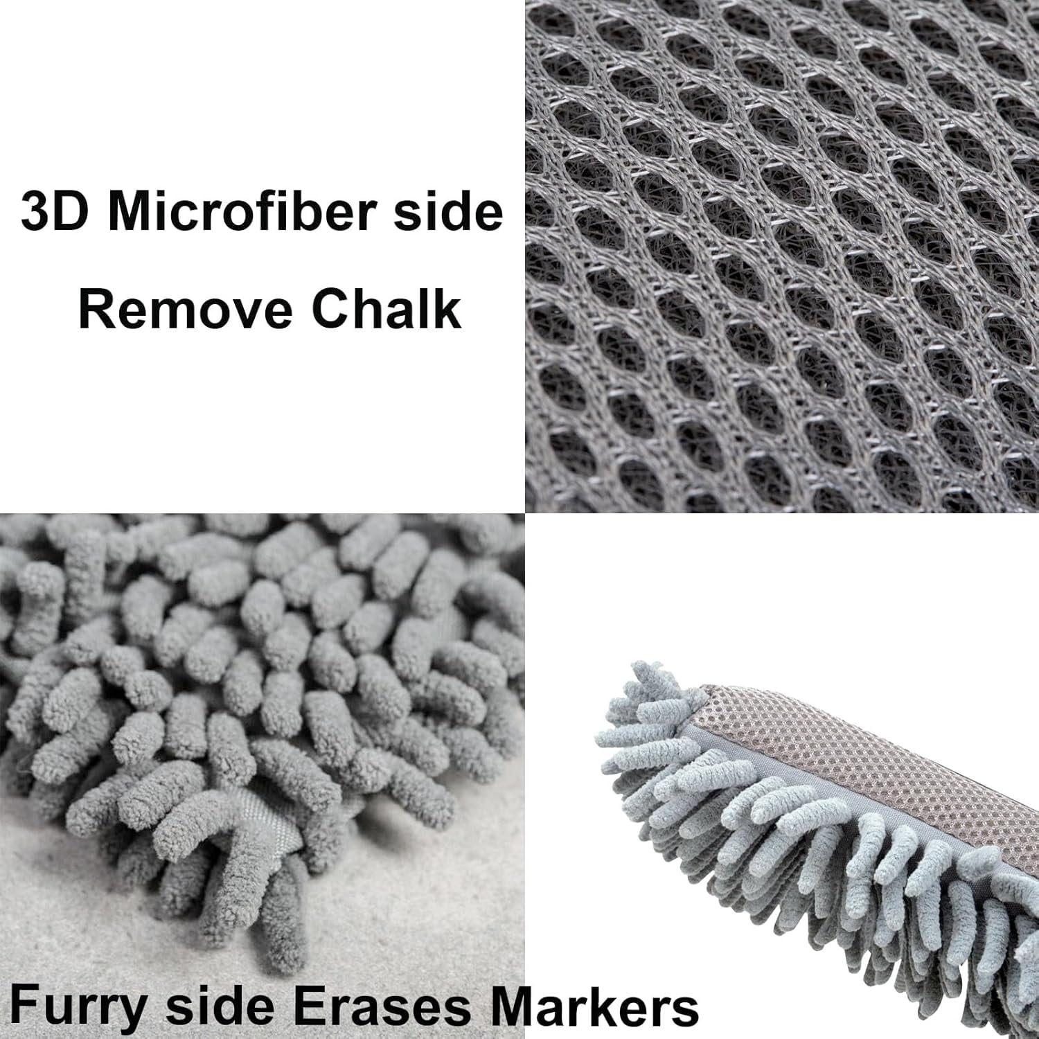 2PCS Whiteboard Eraser,Microfiber Shag Whiteboard Eraser for Markers ...