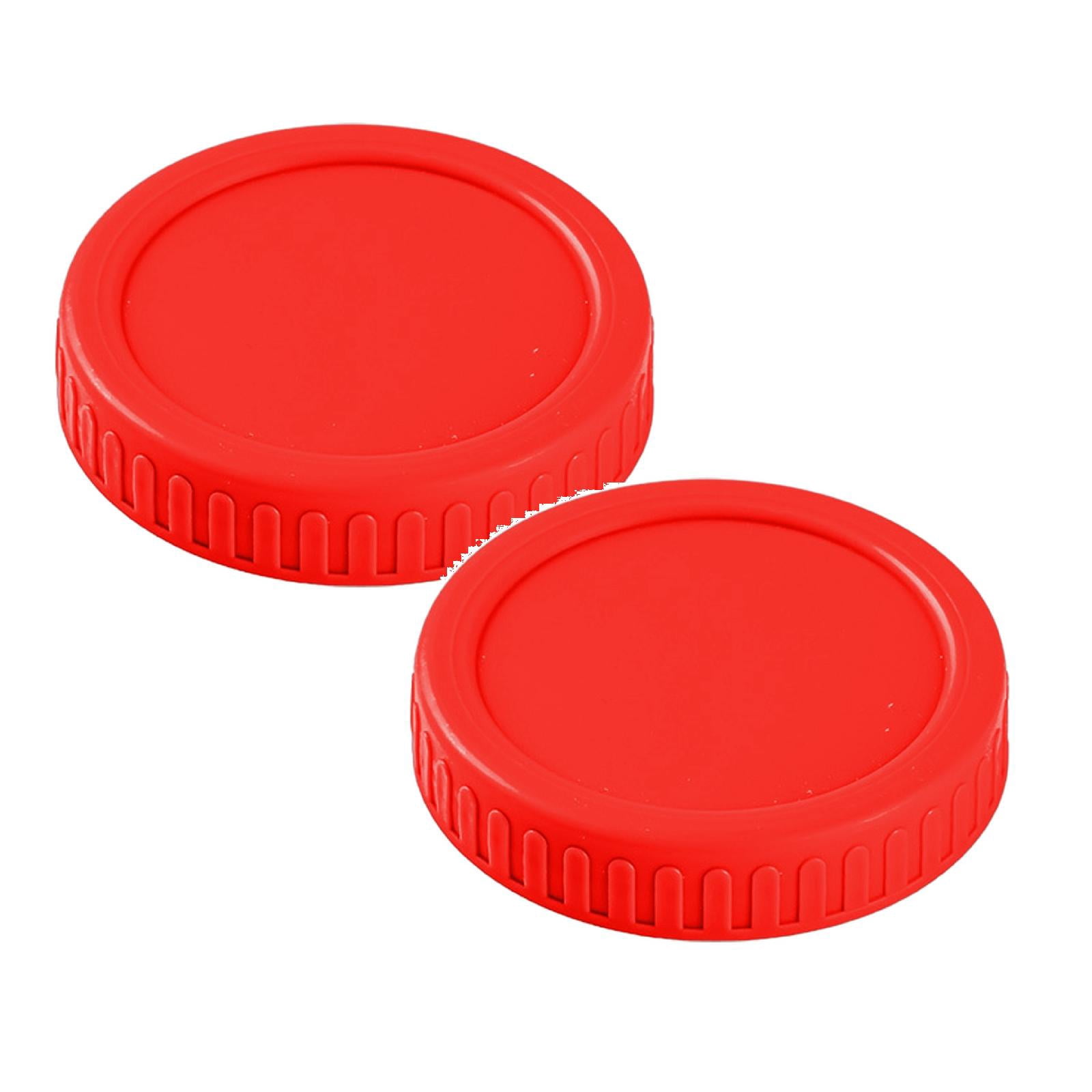 2PCS Wide Mouth Jar Lids Plastic Canning Storage Lids Leak Proof And ...