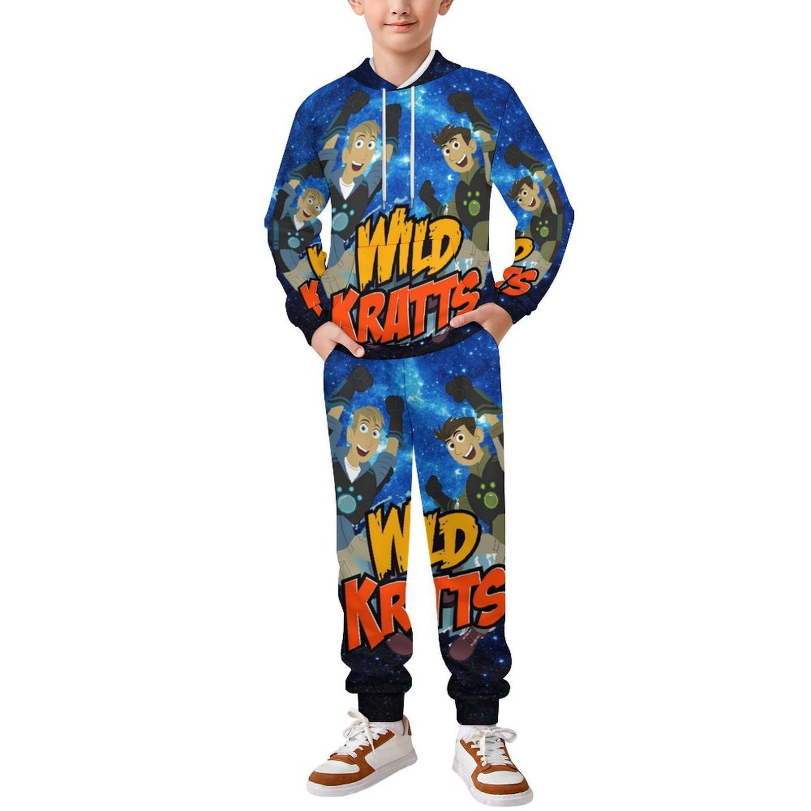 2PCS Wild Animal Kra-,tt2 Tracksuit Outfit Hoodie Sweatshirt & Jogger ...