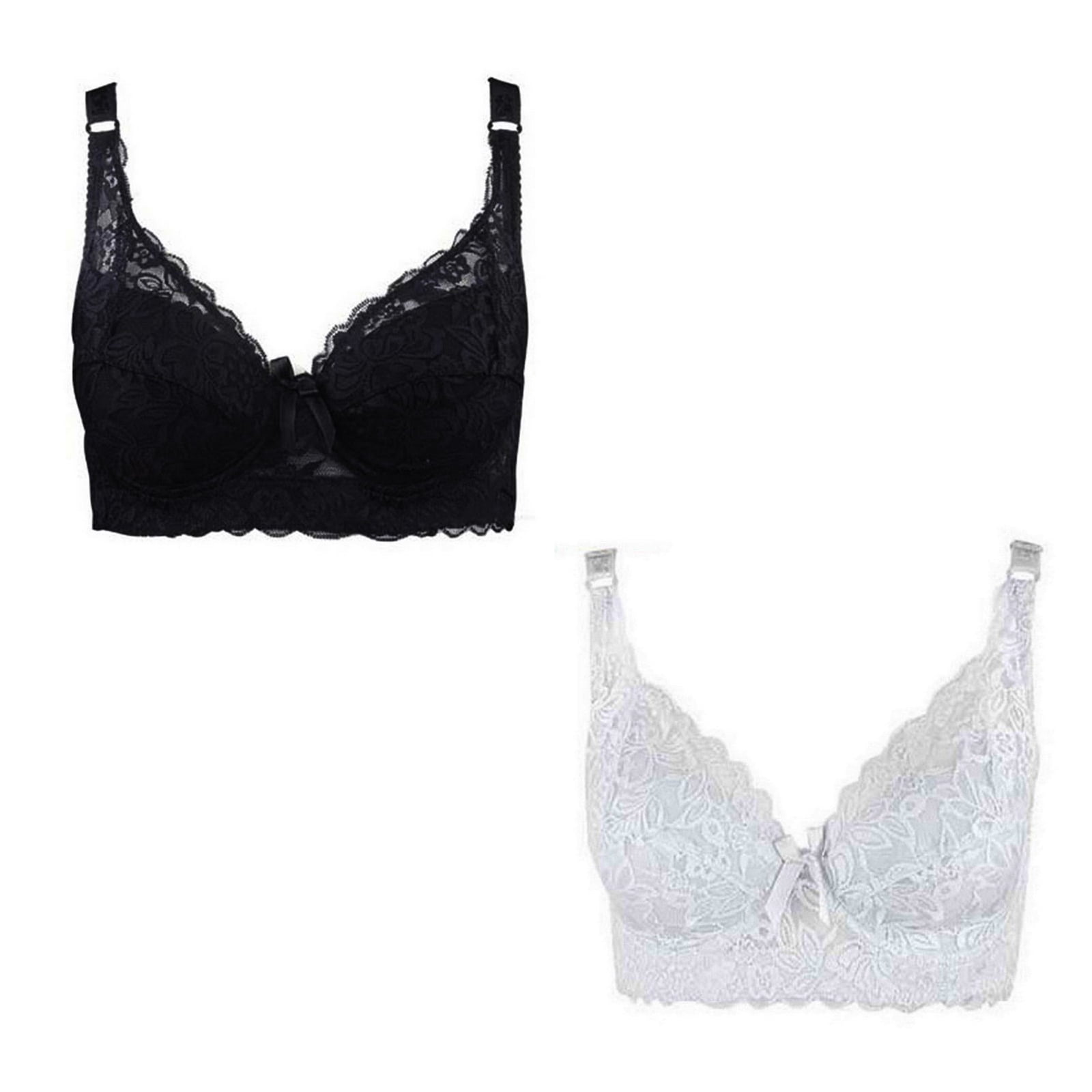 2PCS Women's Lace Bra Padded Push Up Lingerie Sexy Bra Underwear Sexy ...